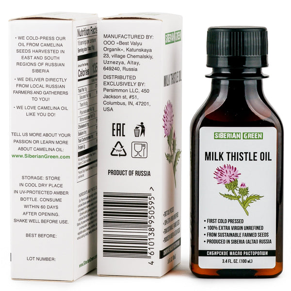 Organic Milk Thistle Oil | Cold Pressed & Unrefined 100ml - Siberian ...